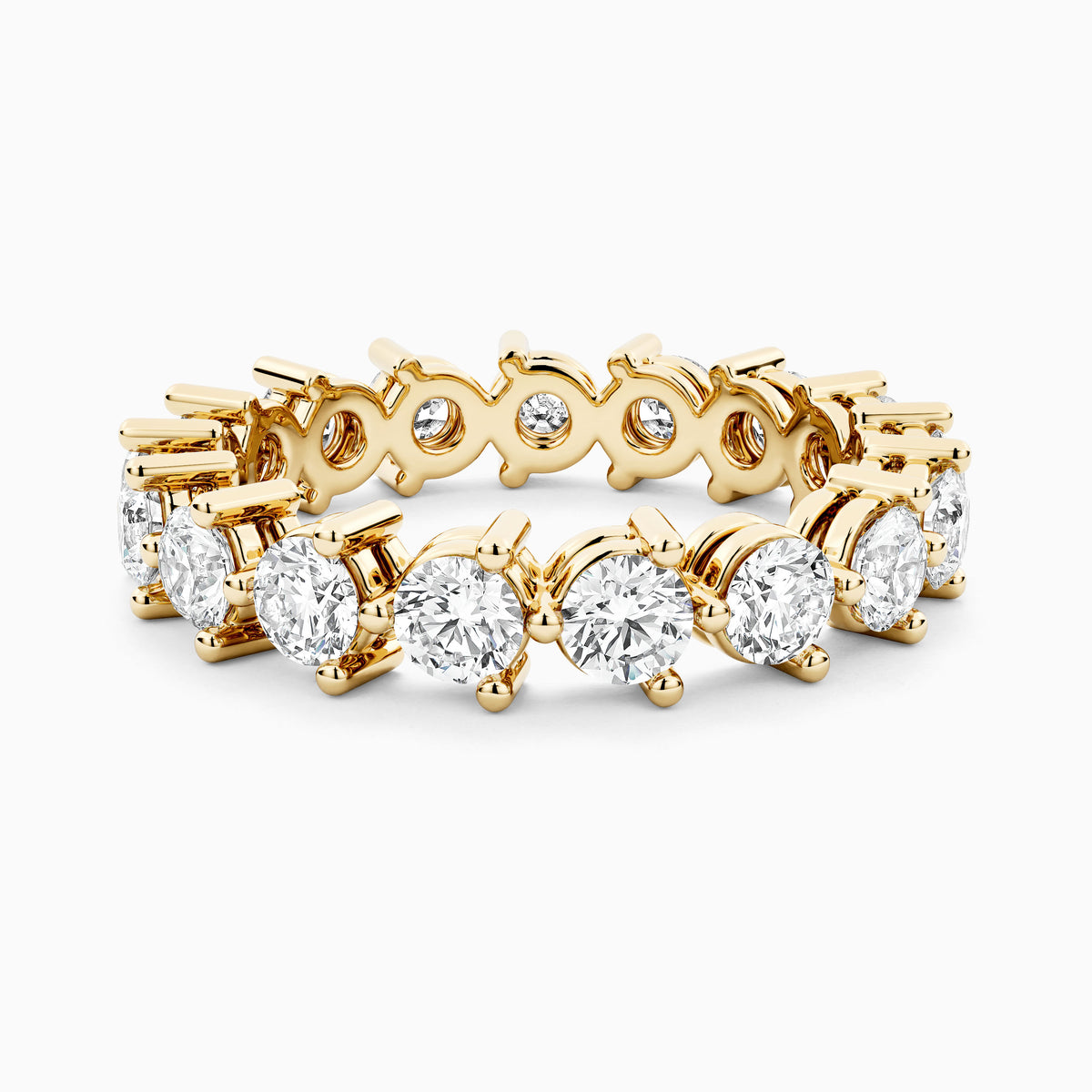 Full-Eternity Diamond Ring with Three-Prong Setting | Ecksand