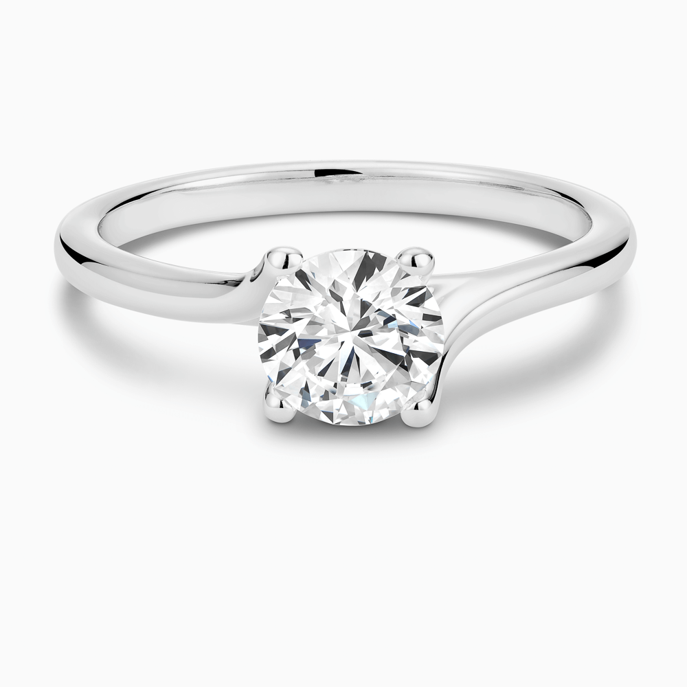 Solitaire Diamond Engagement Ring with Twisted Setting – Ecksand