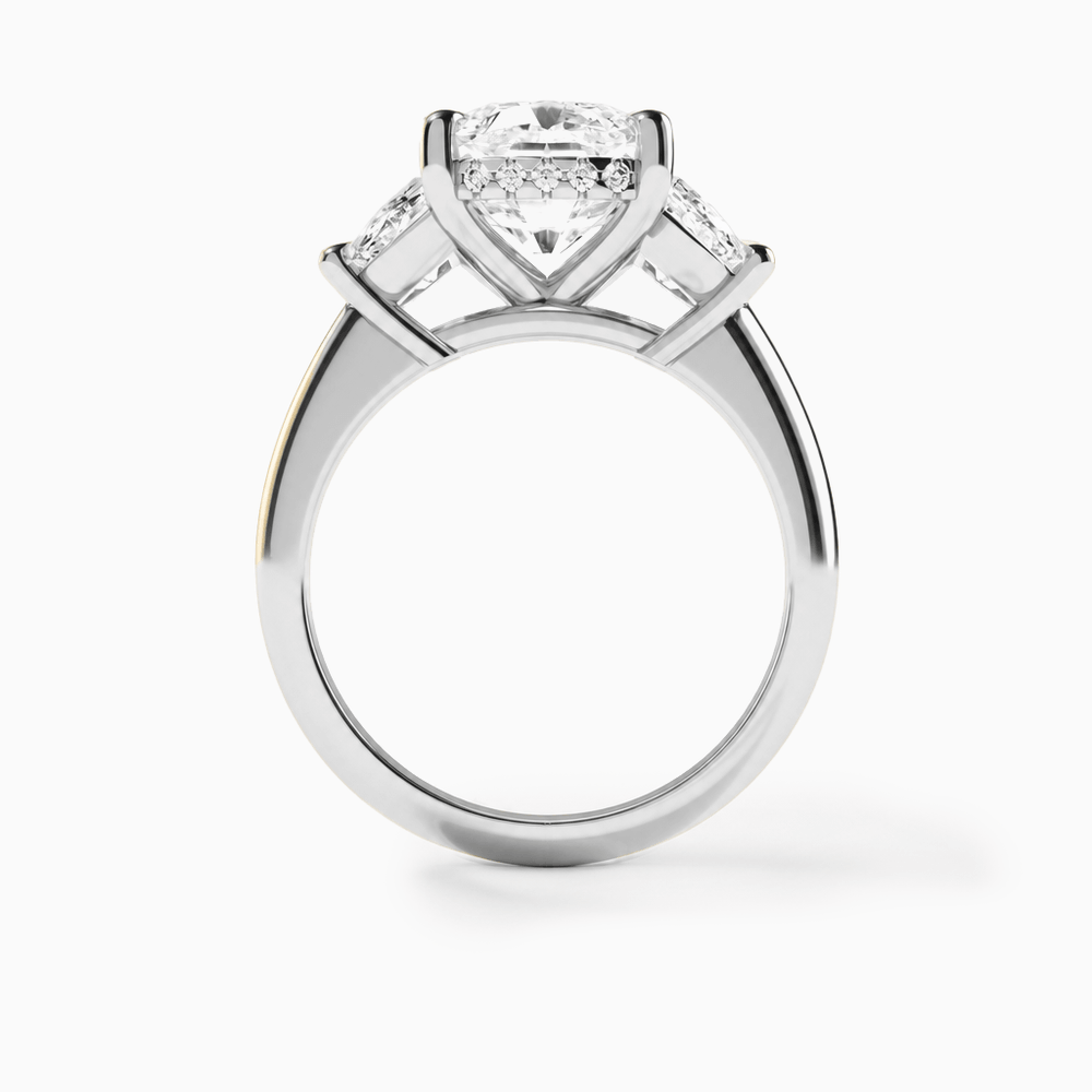 Old Mine Diamond Three-Stone Engagement Ring | Ecksand®