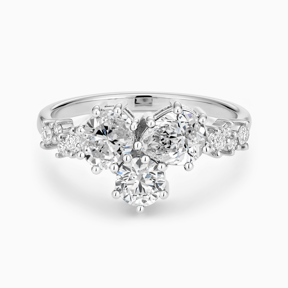 Heart cluster diamond ring store